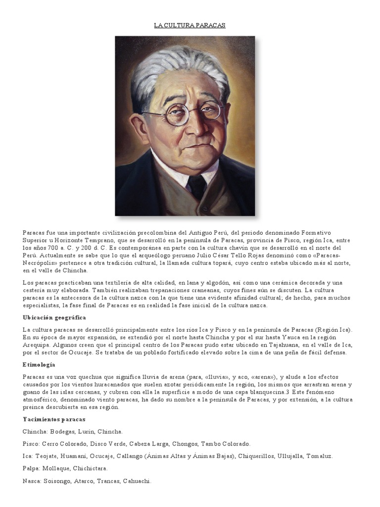 LA CULTURA PARACAS | PDF