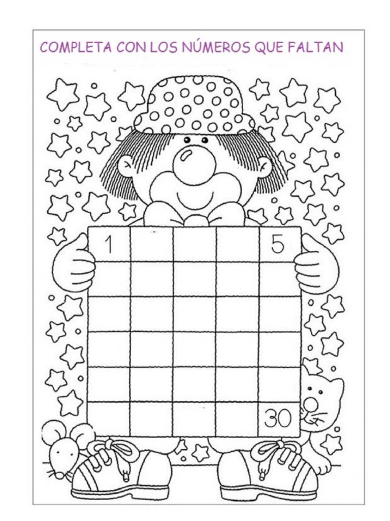 Ficha Grande Numeros Hasta El 30 | PDF