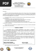 Parents Permit For Students in Filipino | PDF | Interpersonal ...