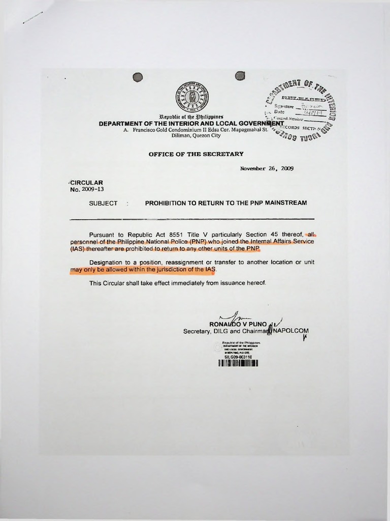 DILG Circular | PDF