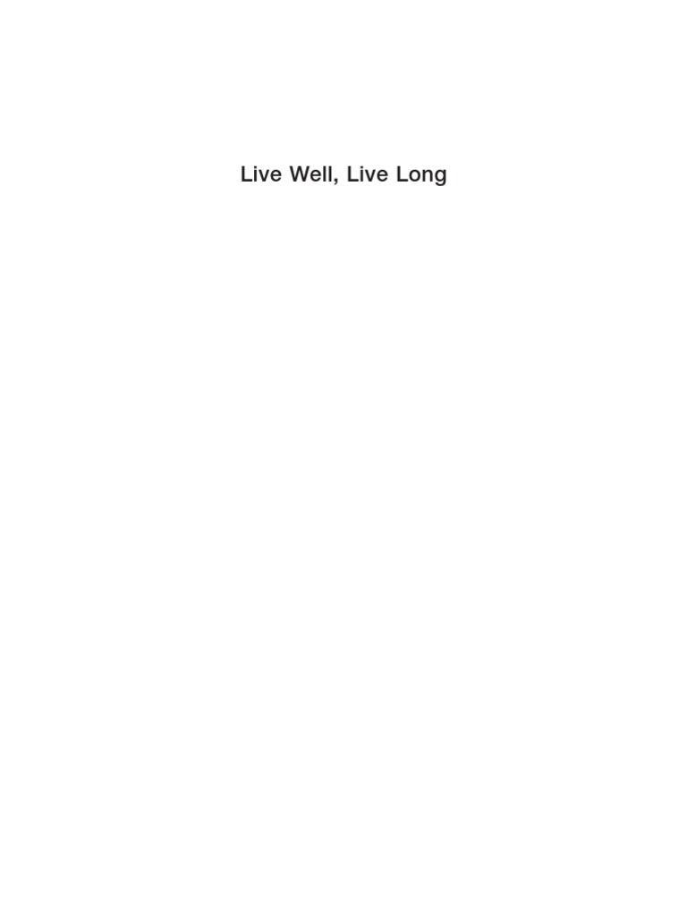 Live Well, Live Long | PDF | Preventive Healthcare | Cancer