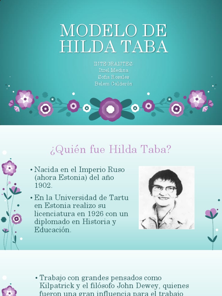 Modelo de Hilda Taba | PDF | Plan de estudios | Aprendizaje