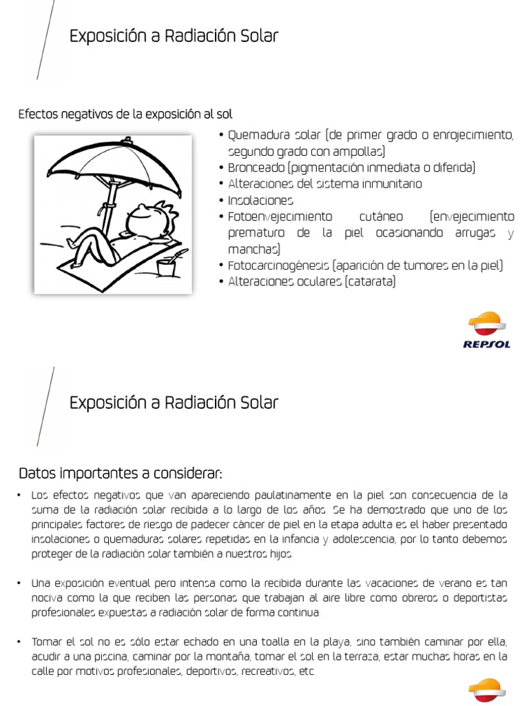 Exposición A Radiación Solar | PDF | Ultravioleta | Protector solar