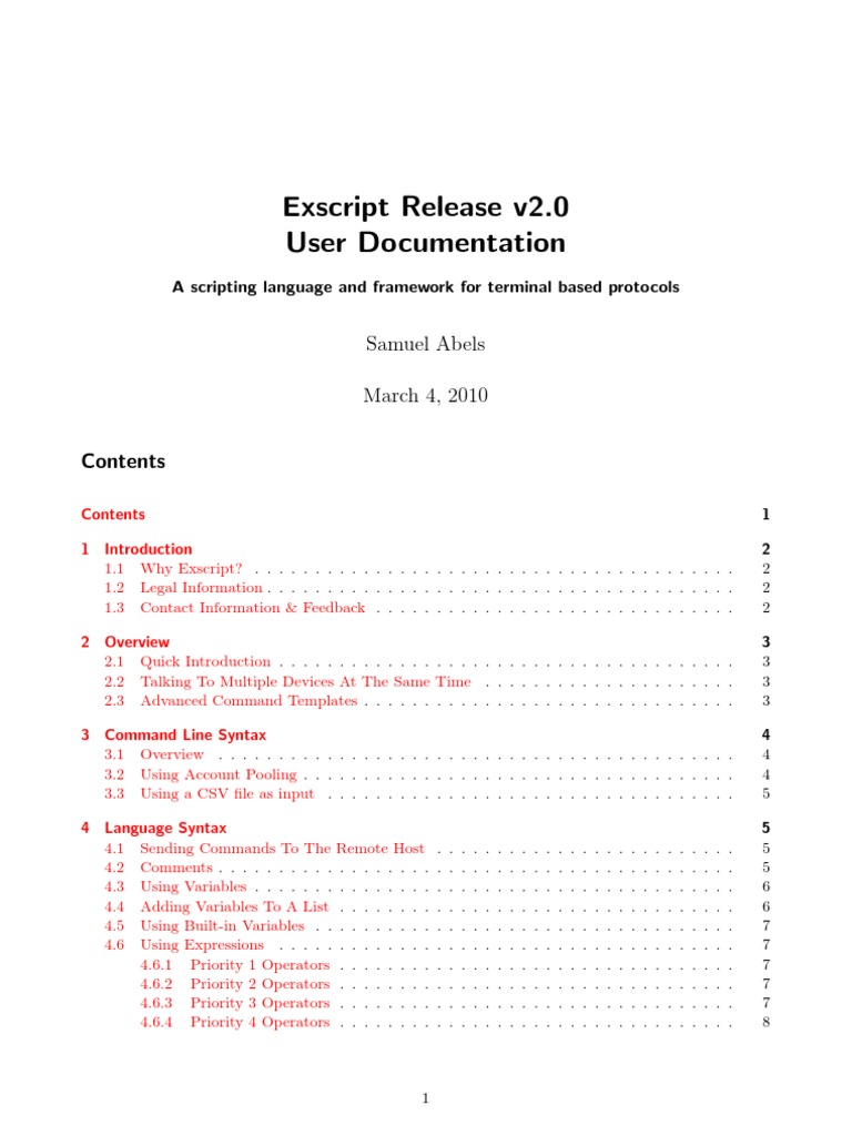Exscript en | PDF | Ip Address | Command Line Interface