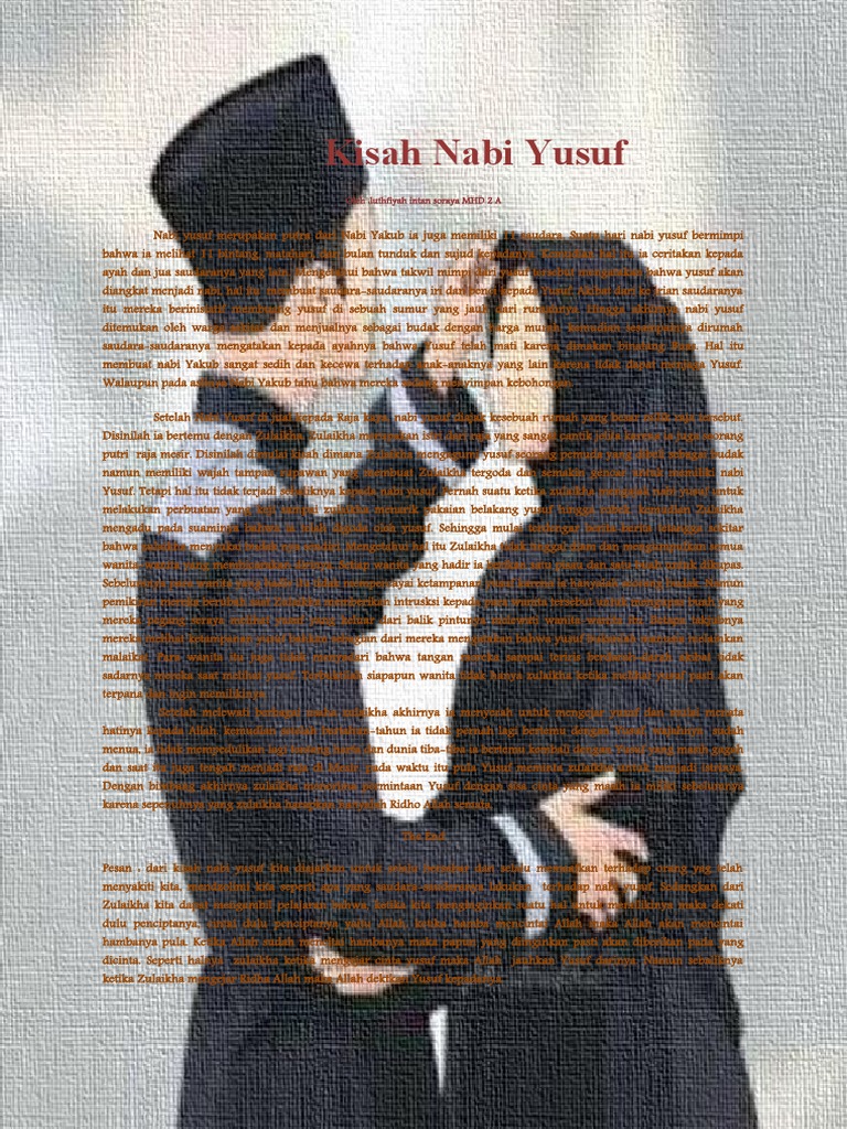Kisah Nabi Yusuf. Luthfiyah Intan Soraya MHD 2 A | PDF
