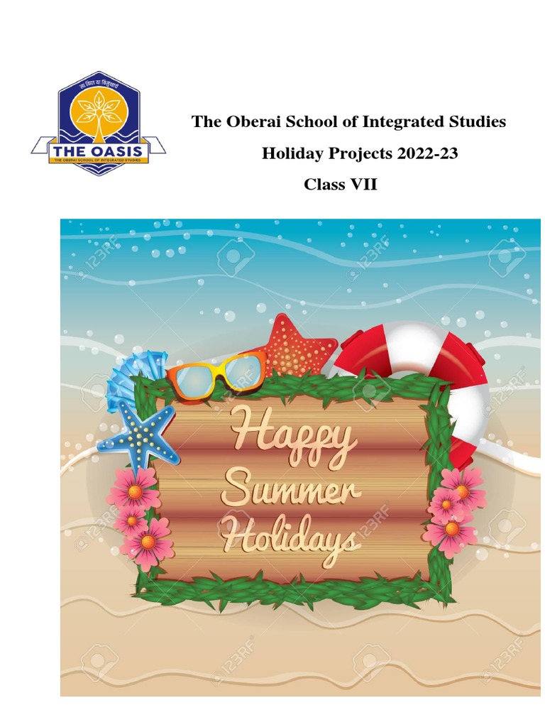 Summer Holiday Homework-Class VII | PDF