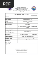 DepEd Travel Authority Form Guide | PDF