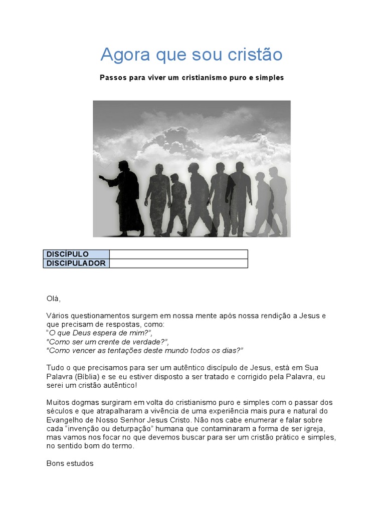 Agora Que Sou Cristão - Assemb. de Deus | PDF | Jesus | Deus