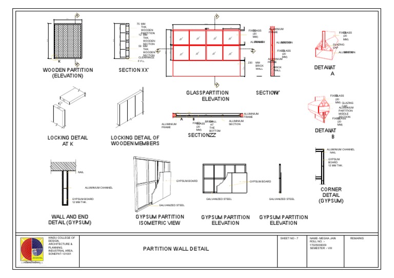 Commercial Partition Wall Details | PDF | Wall | Materials