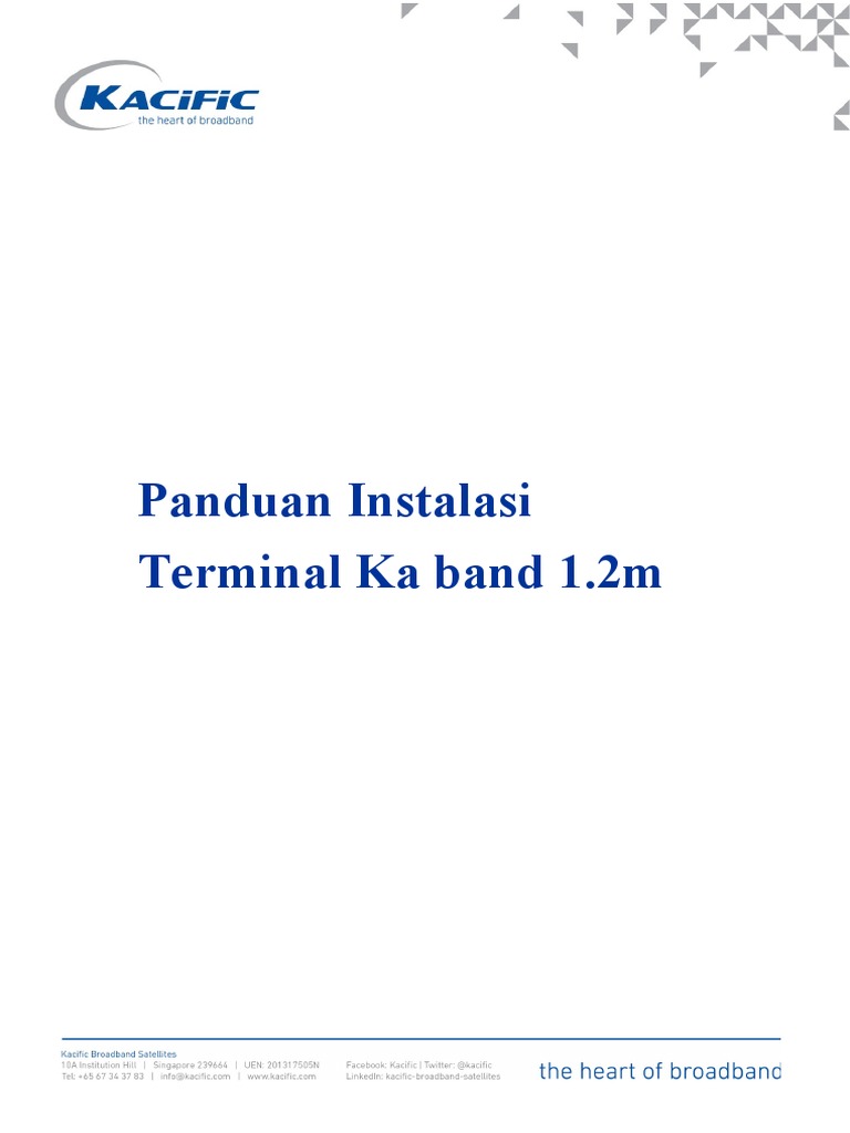 Kacific 1.2m Ka Band Terminal Installation Manual Bahasa Indonesia | PDF