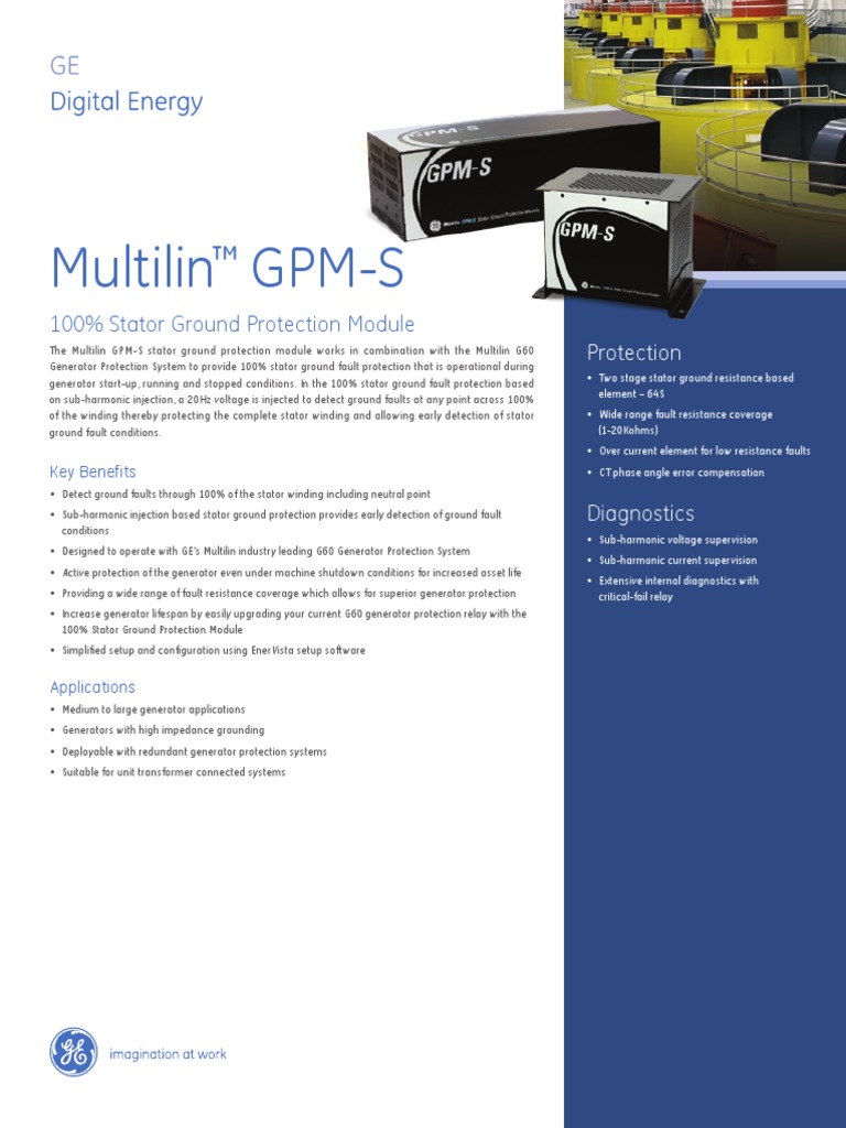 Multilin GPM-S: 100% Stator Ground Protection Module | PDF | Electric ...