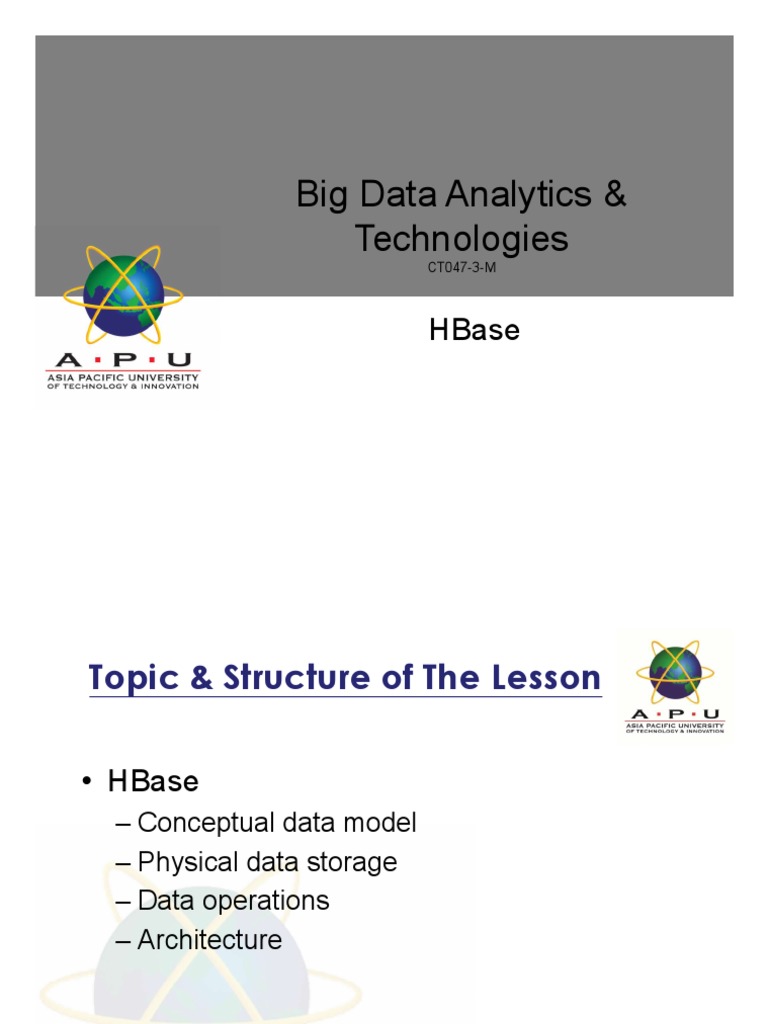 Big Data Analytics & Technologies: Hbase | PDF | Apache Hadoop | Database Index