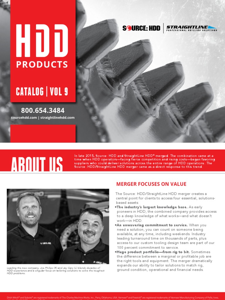 StraightLine HDD Product Catalog 2021-1 | PDF | Manufactured Goods