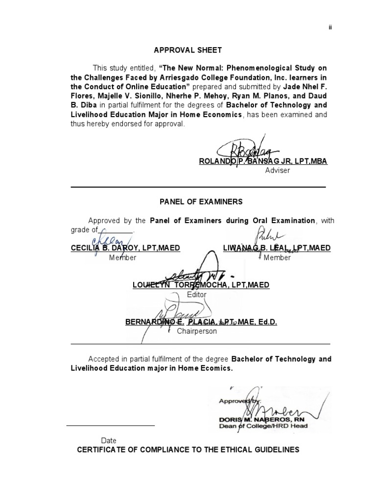 APPROVAL SHEET Copy Yuuyu | PDF | Cognition | Cognitive Science
