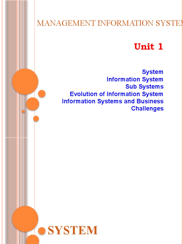 Unit 01 - Information Systems | PDF | Information System | Information