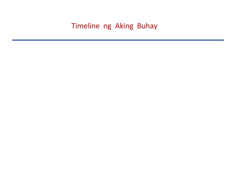 Timeline NG Aking Buhay | PDF