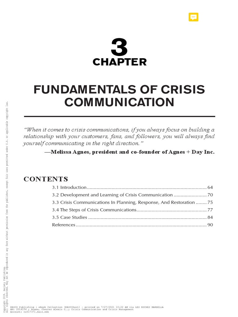 Fundamentals of Crisis Communication | PDF | Credibility | Communication