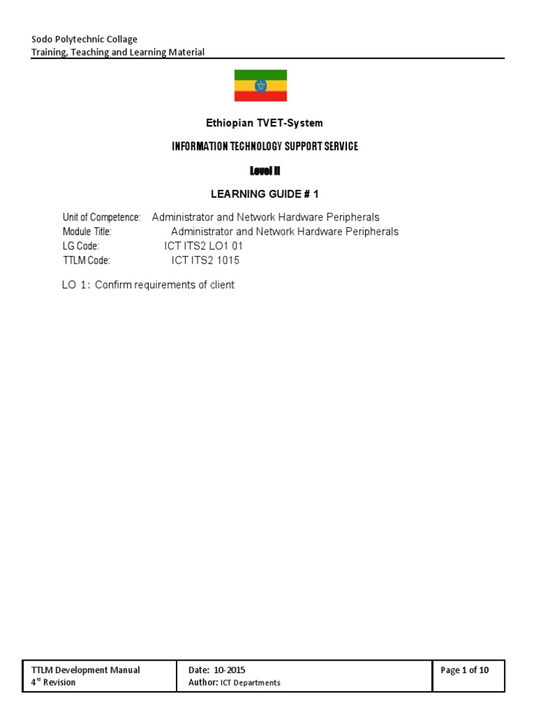 IT Support: Network Hardware Guide | PDF | Educational Technology ...