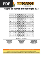 Sopa de Letras: Ecosistemas para Niños | PDF