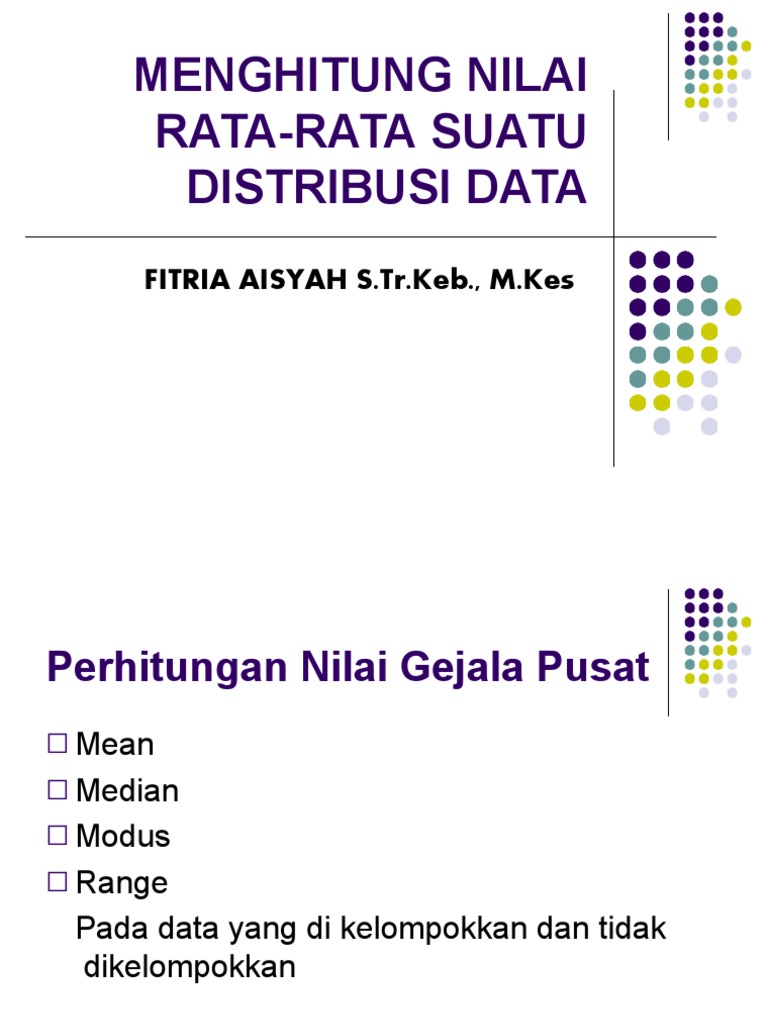 STATISTIK (Nilai Rata-Rata Distribusi) | PDF