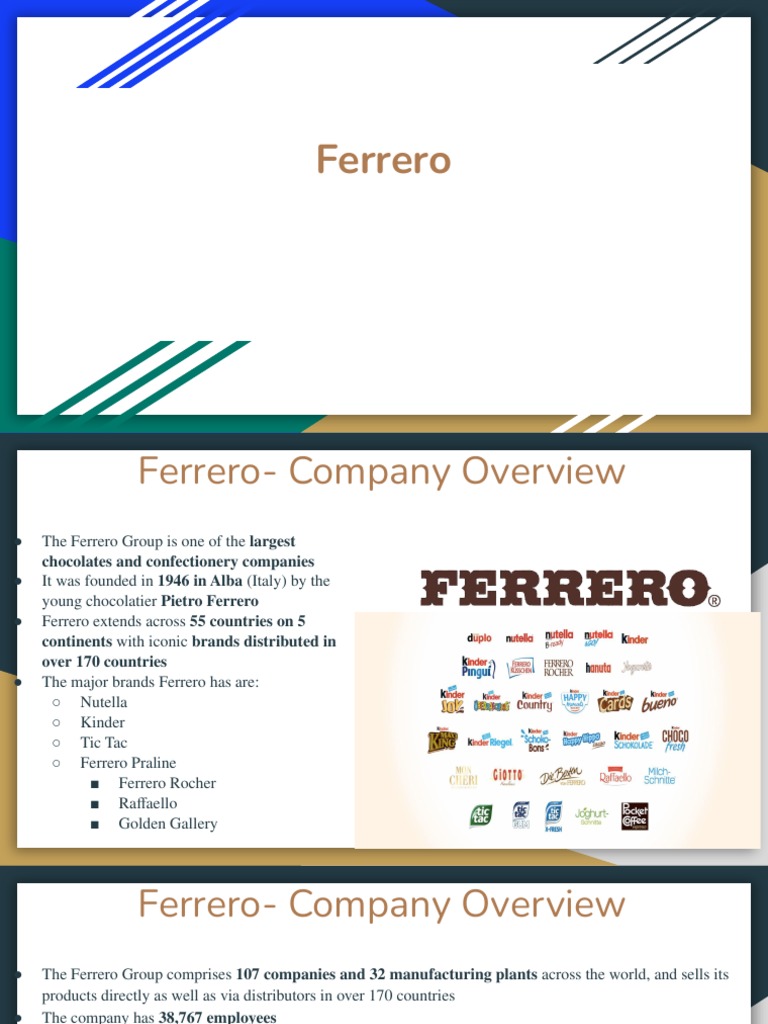 Ferrero | PDF | Chocolate Industry | Confectionery