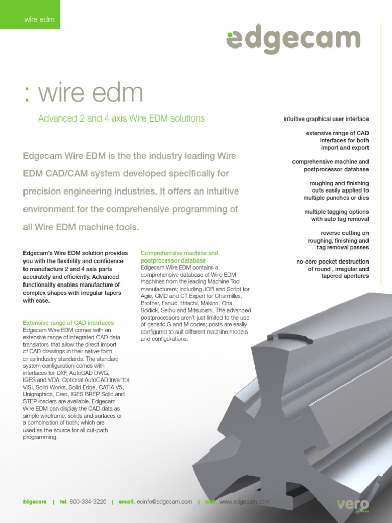 Advanced 2 and 4 Axis Wire EDM Solutions | Download Free PDF | Computer ...