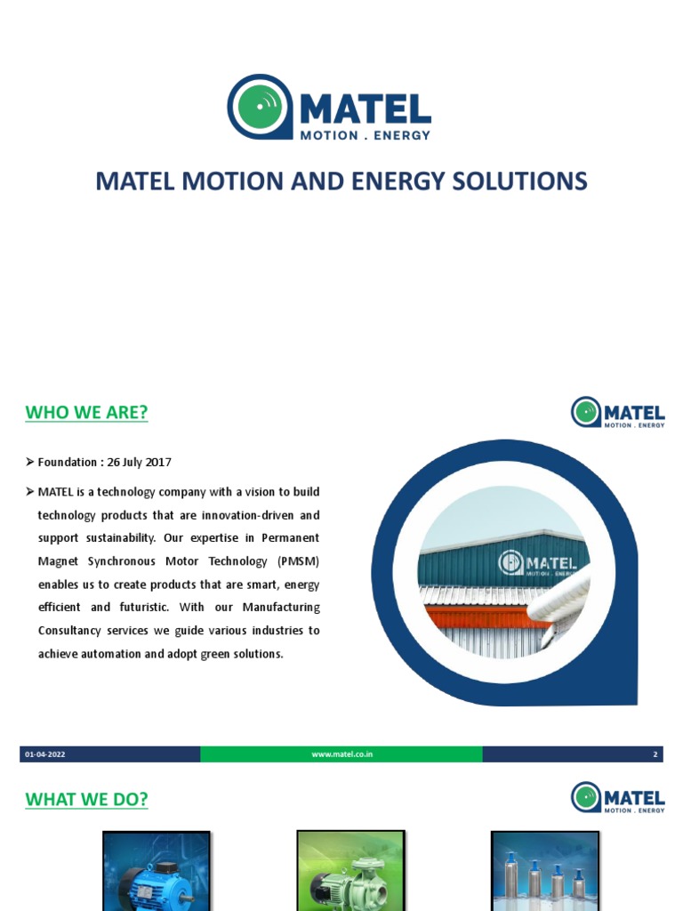 An Introduction to MATEL MOTION AND ENERGY SOLUTIONS: A Technology ...