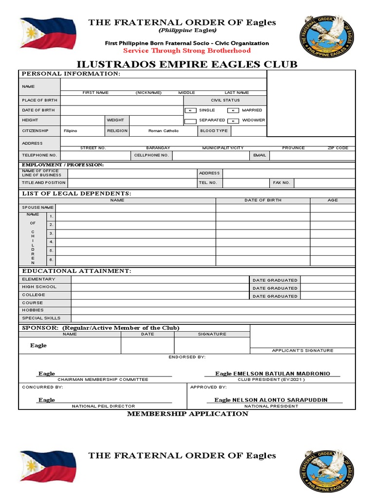 Ilustrados Empire Eagles Club: The Fraternal Order of Eagles | PDF ...