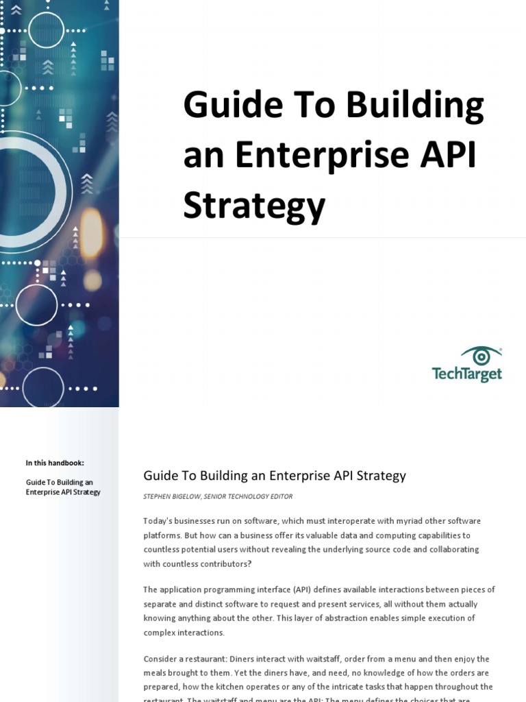 Guide To Building An Enterprise API Strategy | PDF | Representational ...