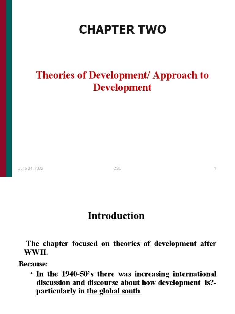 B Chapter Two (Theories of Development) | PDF | Modernization Theory ...