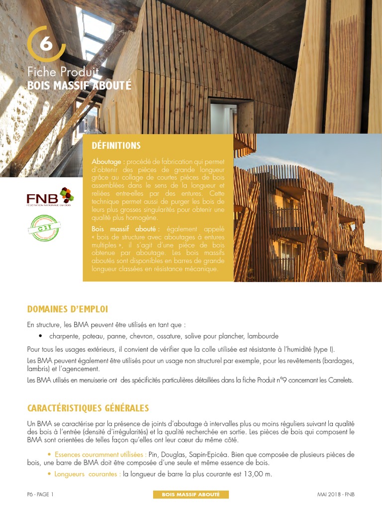 Bois Massif Abouté : Définition et Usages | PDF