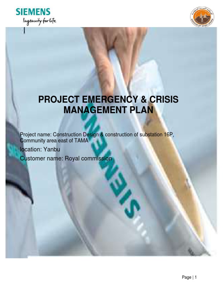 Project Emergency & Crisis Management Plan 16p | PDF | Fire Safety ...