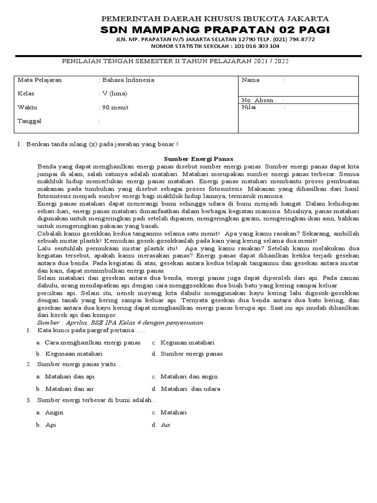 PTS Ii 5C B. Indonesia | PDF