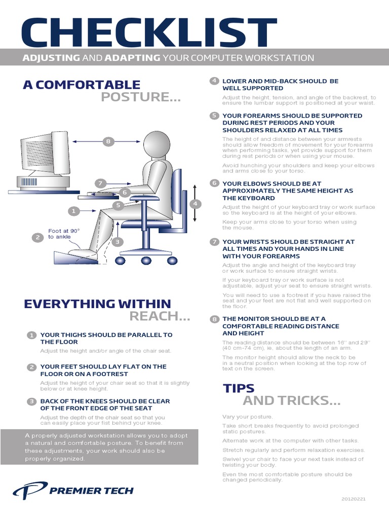 Ergonomy Checklist | PDF | Chair