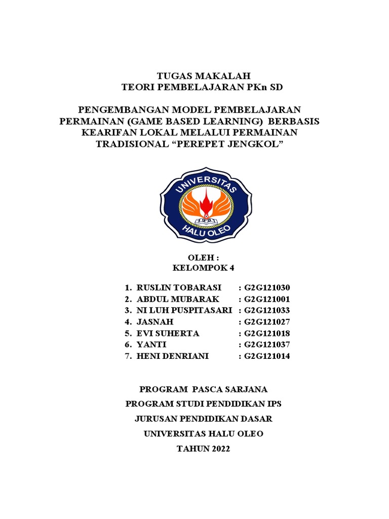 TUGAS MAKALAH TEORI PEMBELAJARAN PKN SD | PDF | Karier & Perkembangan | Ilmu Sosial