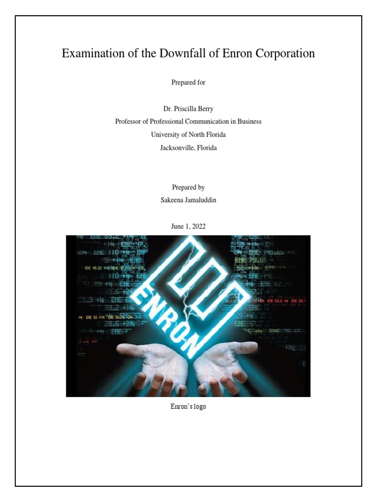 Case Study of Enron | PDF | Enron | Accounting