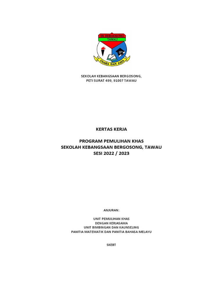 Contoh Kerja Pemulihan Khas | PDF