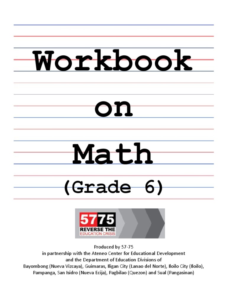 Workbook On Math Math Grade 6 | PDF | Teachers | Learning