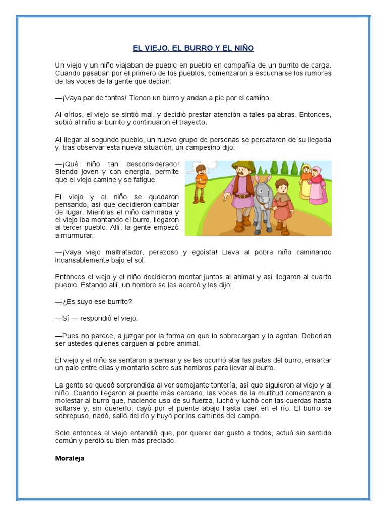 El Viejo, El Burro y El Niño | PDF