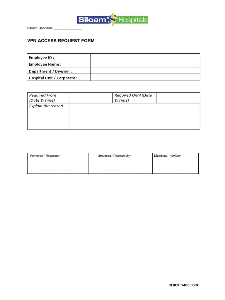 VPN Access Request Form | PDF