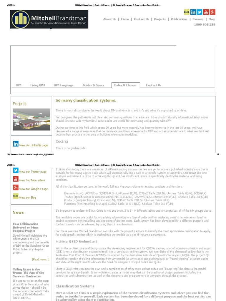 Masterformat X Uniformat X Omniclass | PDF | Building Information ...