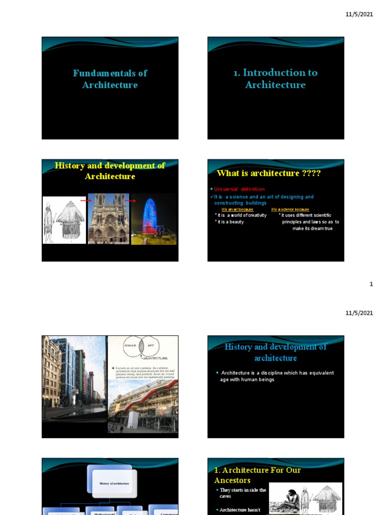 Fundamentals of Architecture 1. Introduction To Architecture | PDF ...