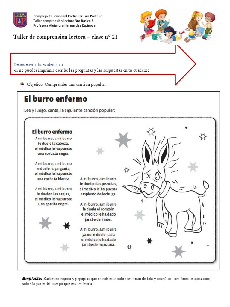 El Burro Enfermo Poema | PDF | Comprensión lectora