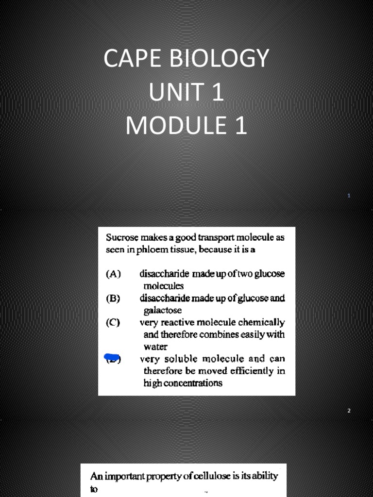 Mega CAPE Unit 1 Bio P1 Collection | PDF