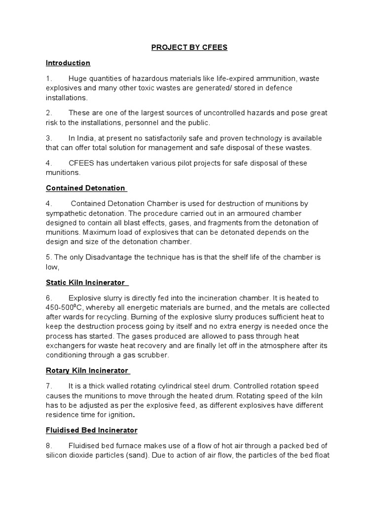 Cfees Project | Download Free PDF | Incineration | Combustion