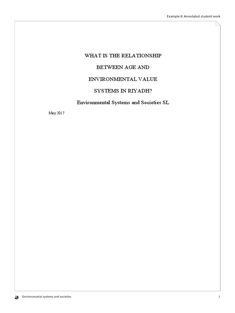 IB ESS Sample IA 1 | PDF | Sustainability | Climate Change