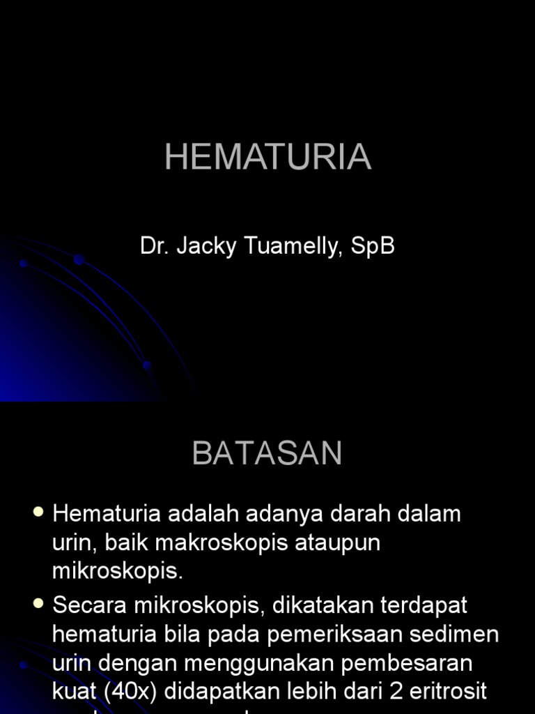 HEMATURIA | PDF