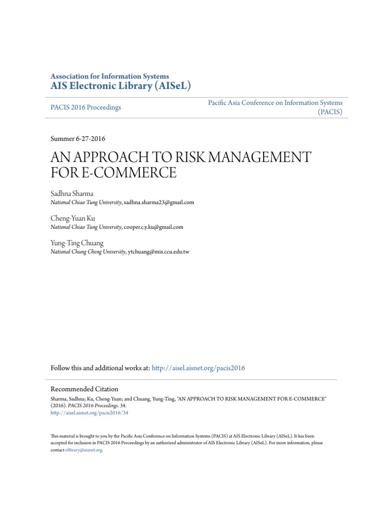 E-Commerce Risk Management Strategies | PDF | Key (Cryptography ...