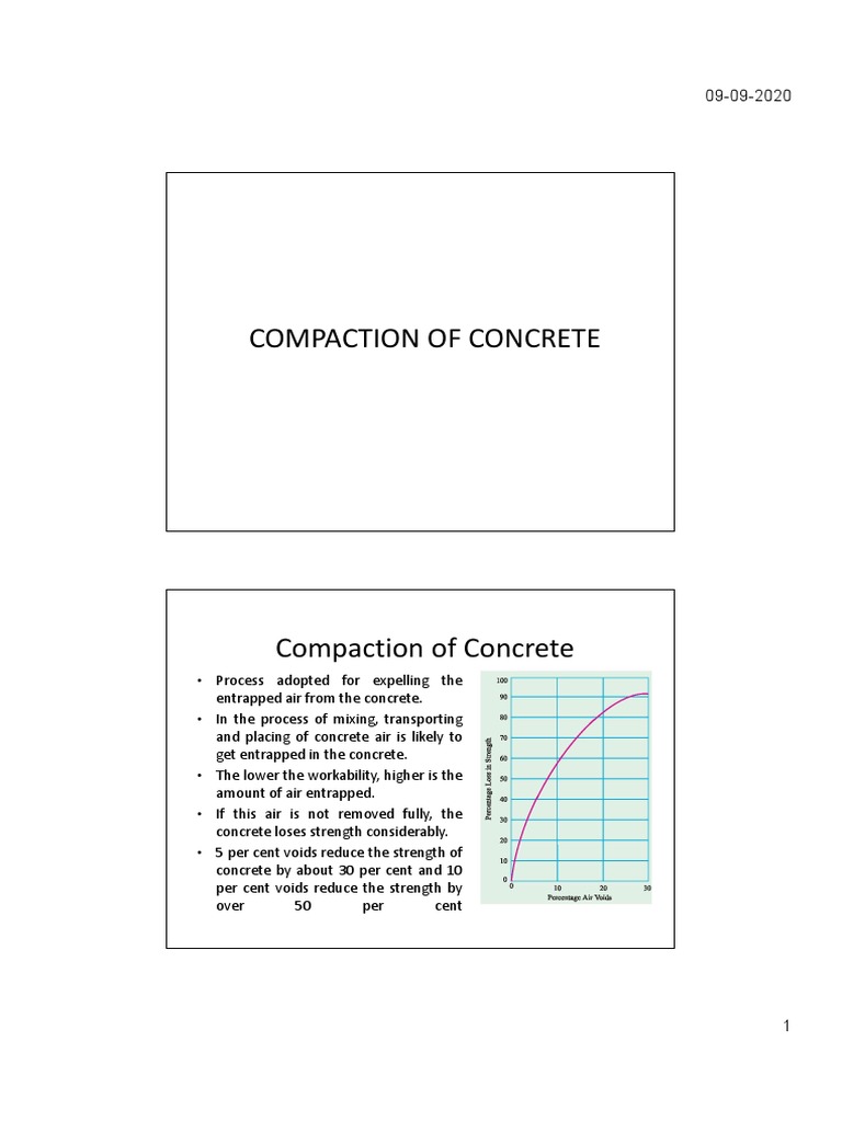 Compaction of Concrete | PDF | Concrete | Building Technology