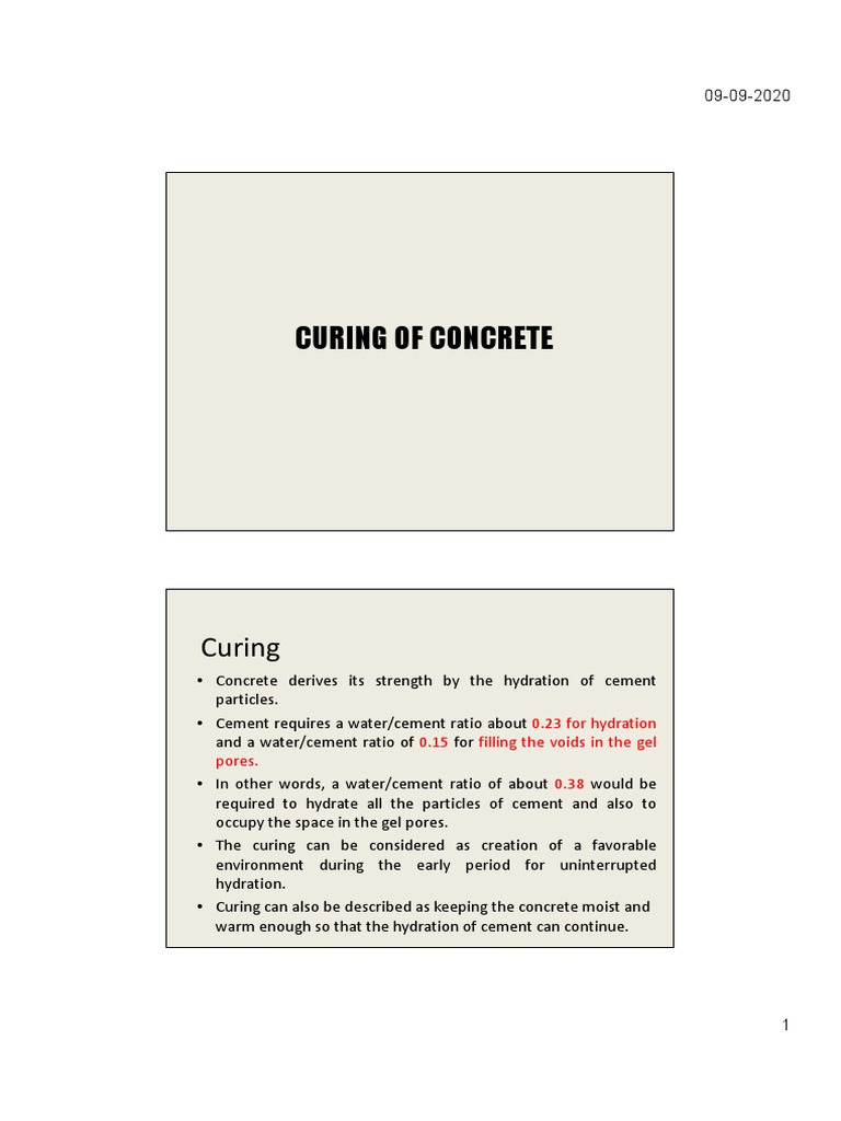 Curing of Concrete | PDF | Concrete | Steam